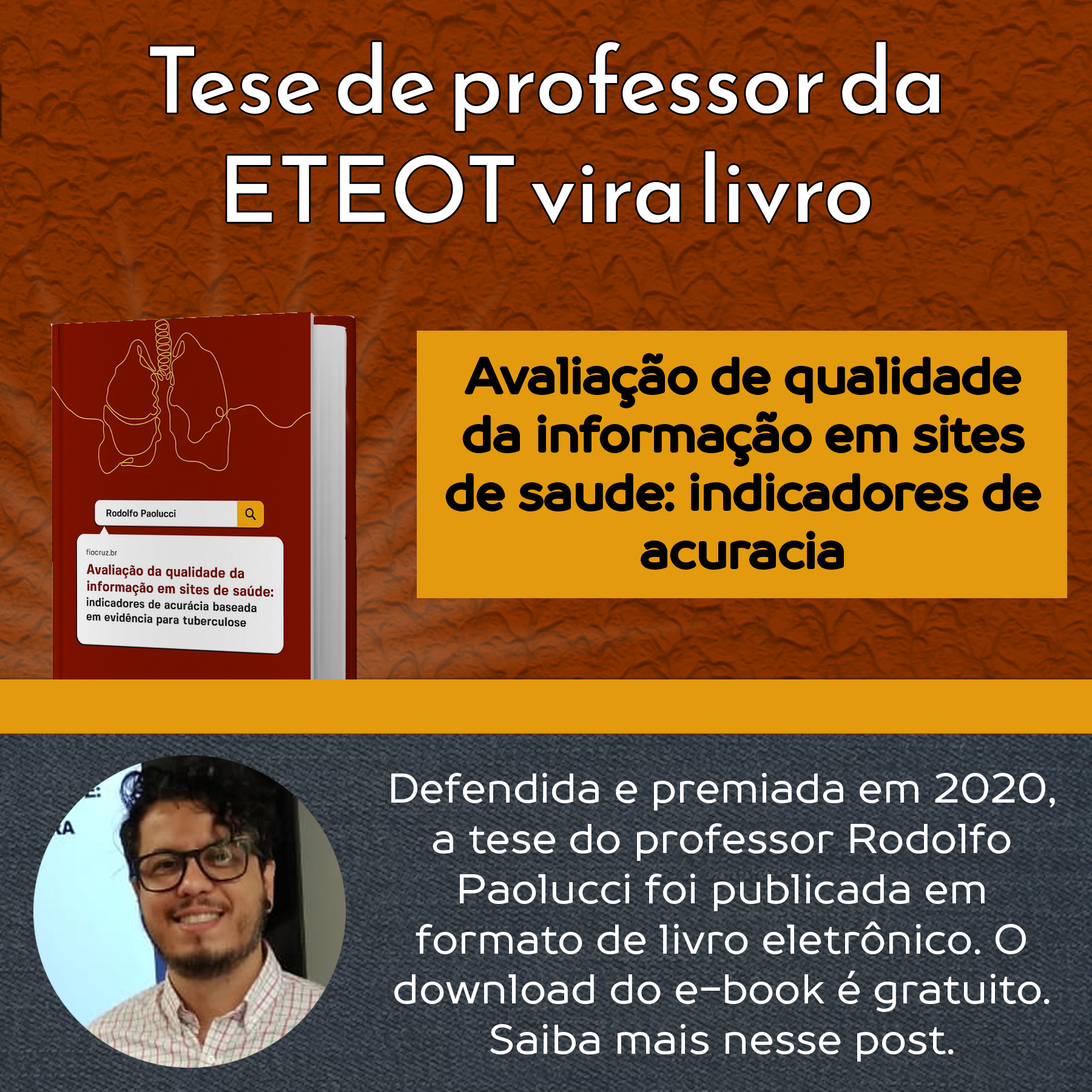 Tese do profº Rodolfo Paolucci foi publicada em formato de e-book ...